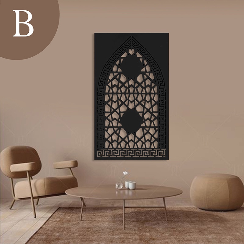 Islamic pattern arabic art wall panel decoration cut out kerawang ...