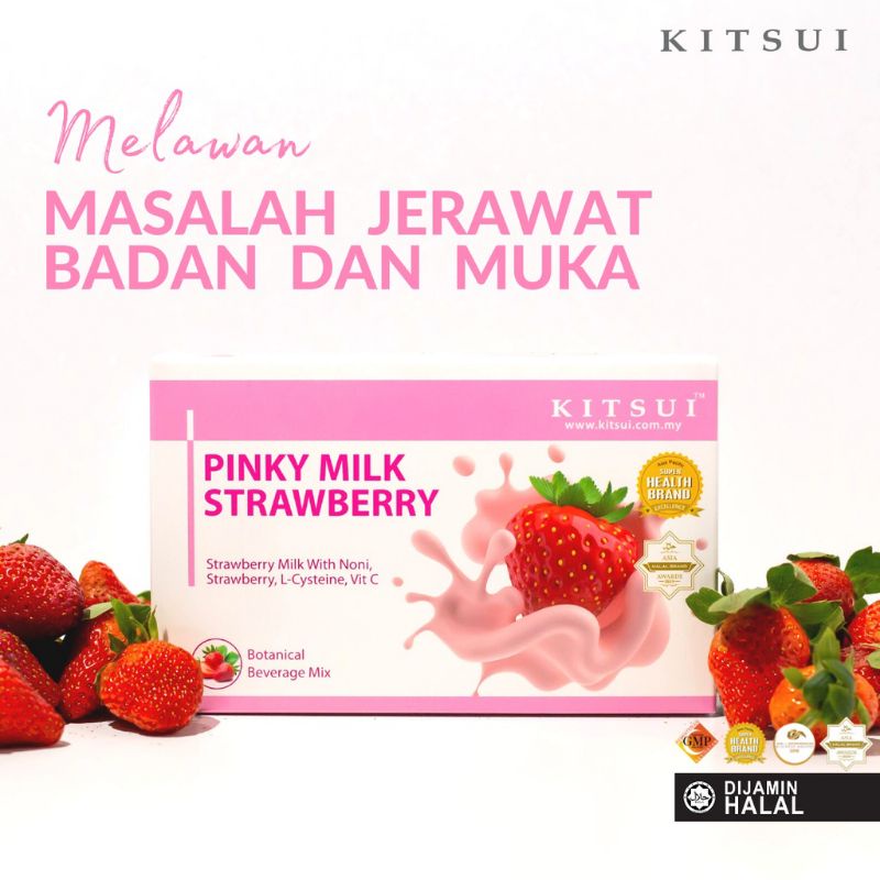 Kitsui Pinky Milk Strawberry *Masalah Jerawat, Diformulasikan khas ...