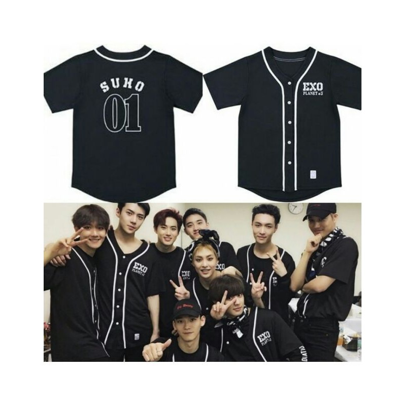 Baseball Jersey Exoplanet Black All Members Free Custom | Shopee Malaysia