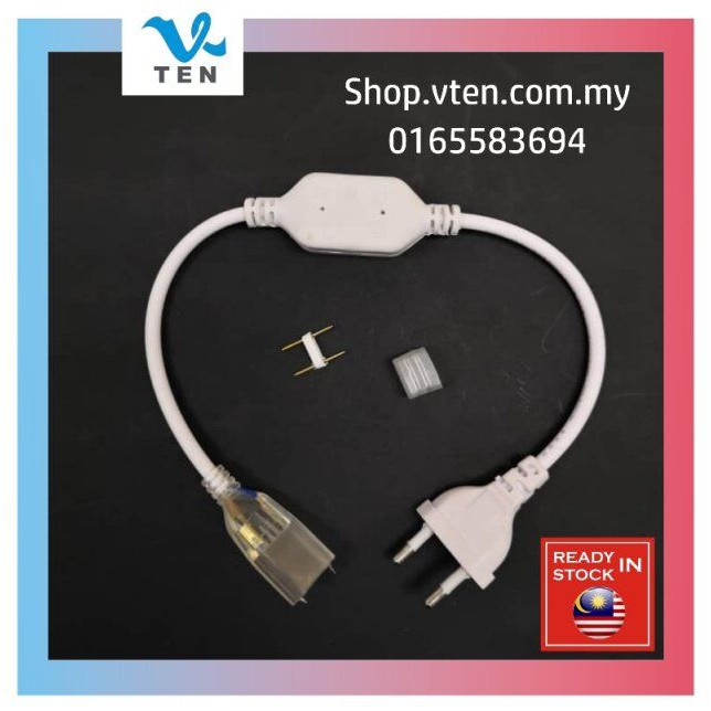 AC240V 2 Pin 7mm Power Adapter Power Supply For Neon LED Strip Light EU ...