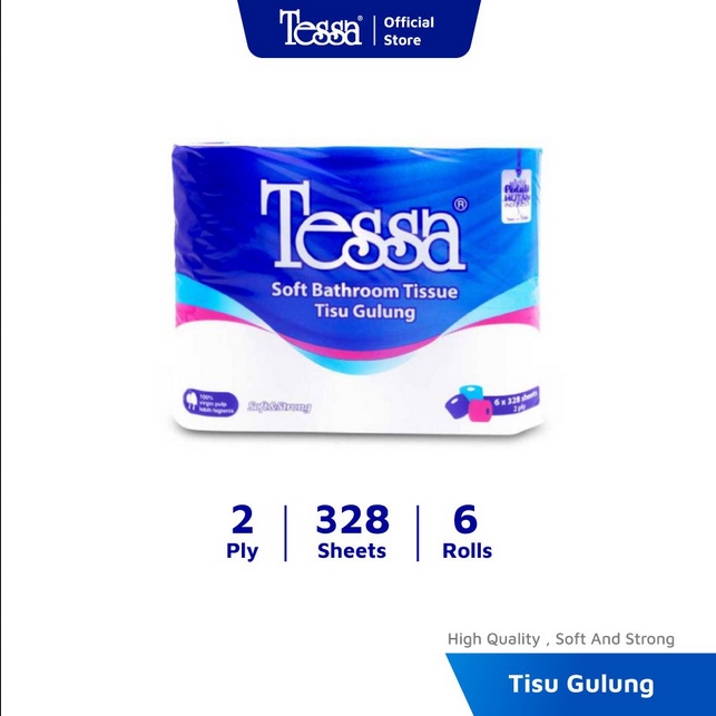 Tessa Toilet Tissue 6 Rolls (328 sheets x 2ply) | Shopee Malaysia