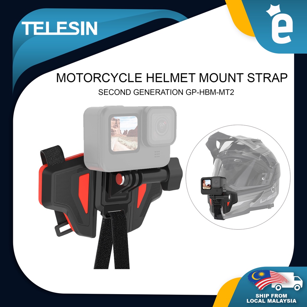 TELESIN Motorcycle Helmet Mount Strap Flodable Front Chin Mount for ...