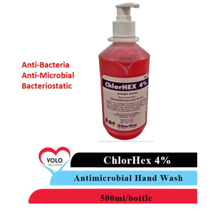 Chlorhex 4%, Antiseptic Chlorhexidine Solution Hand Wash (500ml/1000ml ...