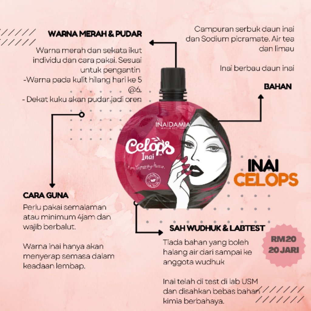 Inai Celup | Inai Damia Celops Redhenna | Inai Daun InaiDamia | Henna ...