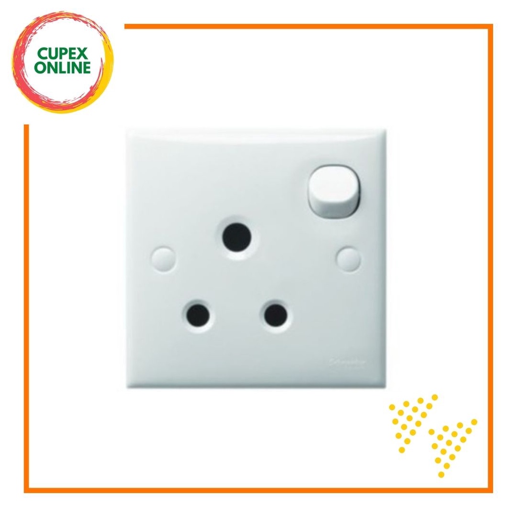 Schneider Electric S-Classic 1 Gang 15A Switch Socket Outlet E15_15R ...