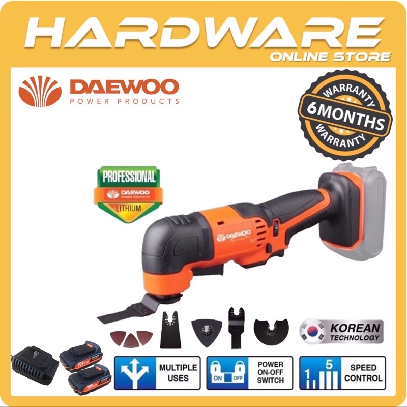 DAEWOO CORDLESS MULTIFUCTION TOOL / CORDLESS MULTI CUTTER DALMT59 - 20V | Shopee Malaysia