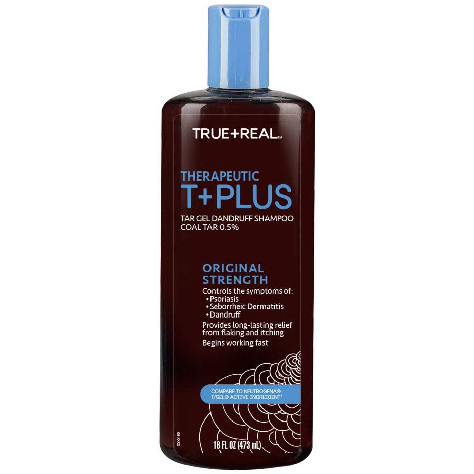 TRUE+REAL Therapeutic Plus Tar Gel Dandruff Shampoo | Extra Strength ...