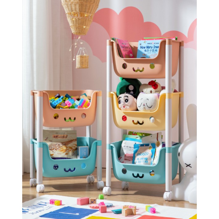 (Stock Clearance) Syoknyashop Kids Toys Storage Trolley Multi-layer ...