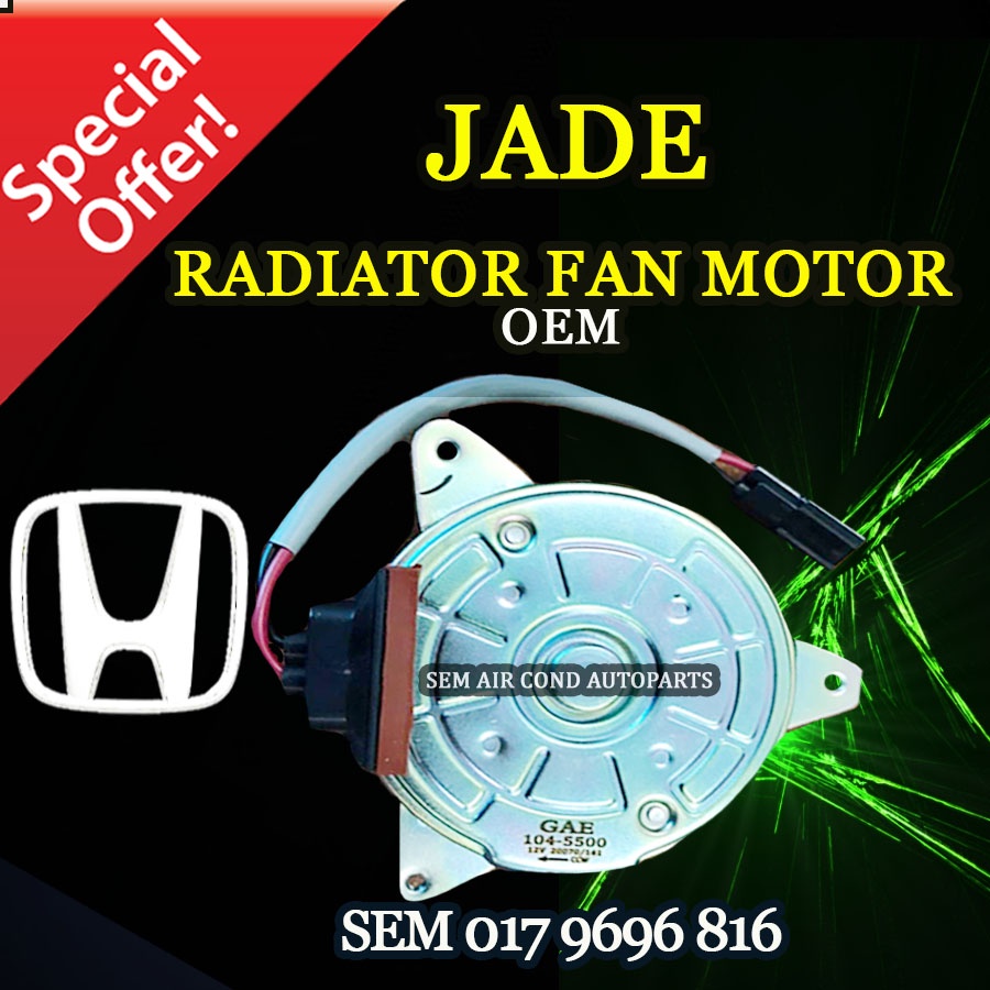 HONDA JADE OEM TAIWAN NEW RADIATOR FAN MOTOR (CAR AIRCOND SYSTEM) (RAD ...