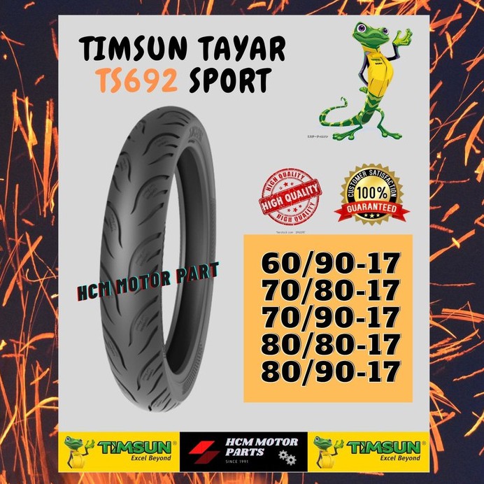 🔥2024🔥TAYAR TIMSUN TS692 SPORT SOFT COMPOUND ORIGINAL 60/90-17 70/80-17 ...