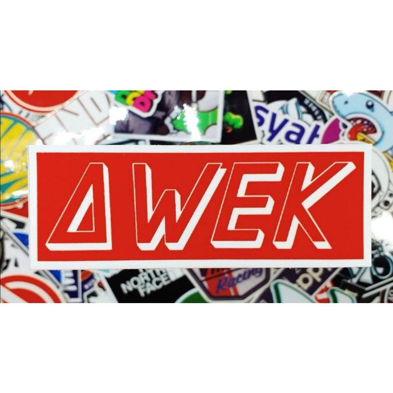 Sticker awas full throttle / awek / santa cruz / game over / goku ...