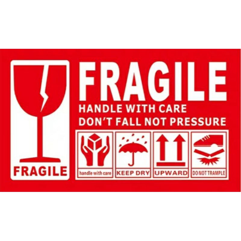 Fragile Sticker (Big) | Shopee Malaysia