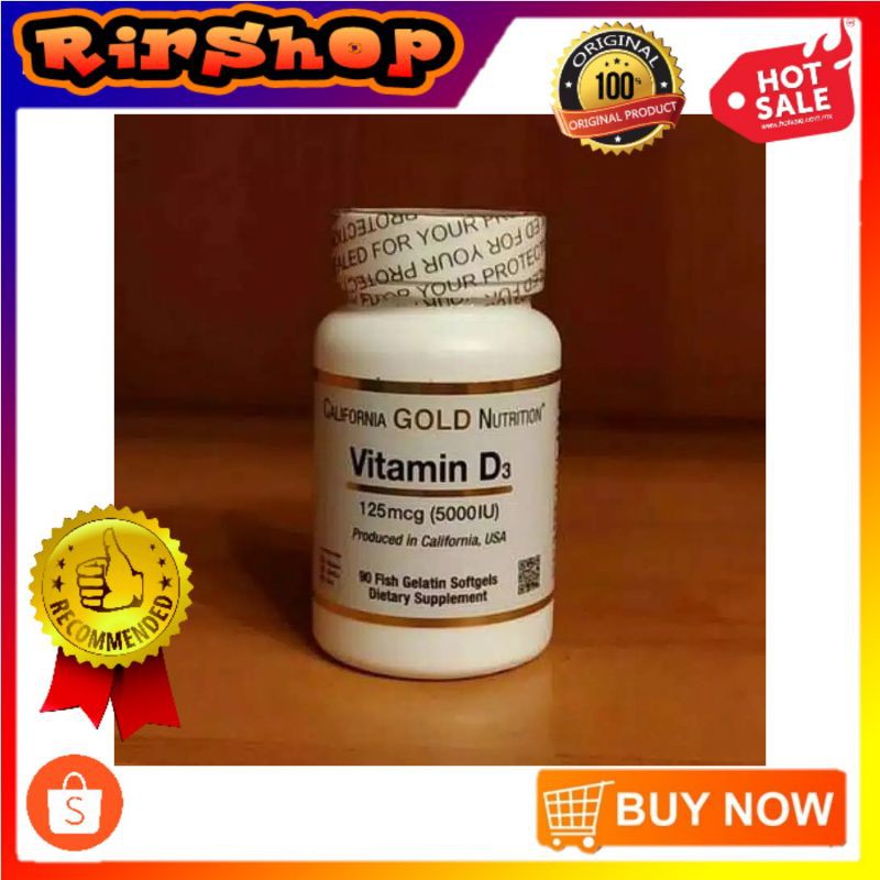 California Gold Nutrition, Vitamin D3, 125 Mcg (5,000 Iu), 90 Fish ...