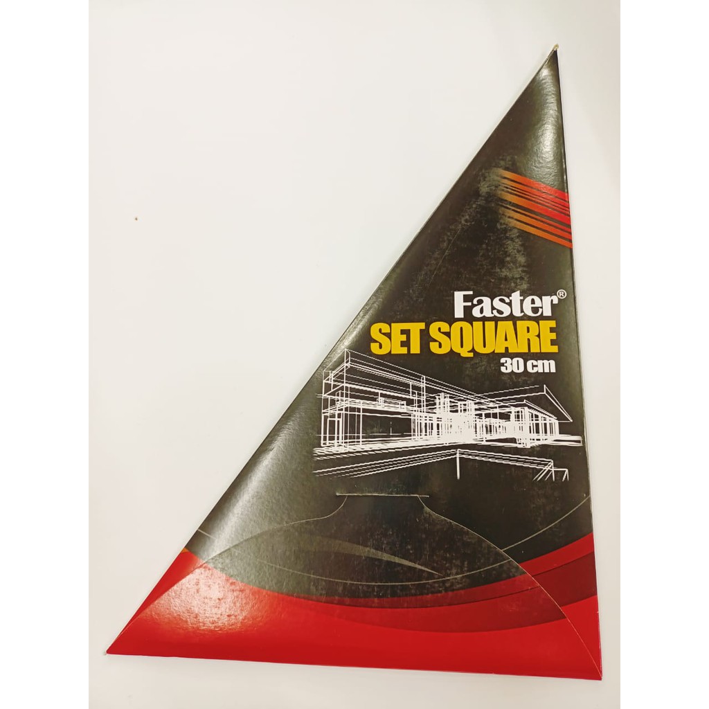 FASTER Set Square 30cm with mini french curve | Geometric Ruler ...