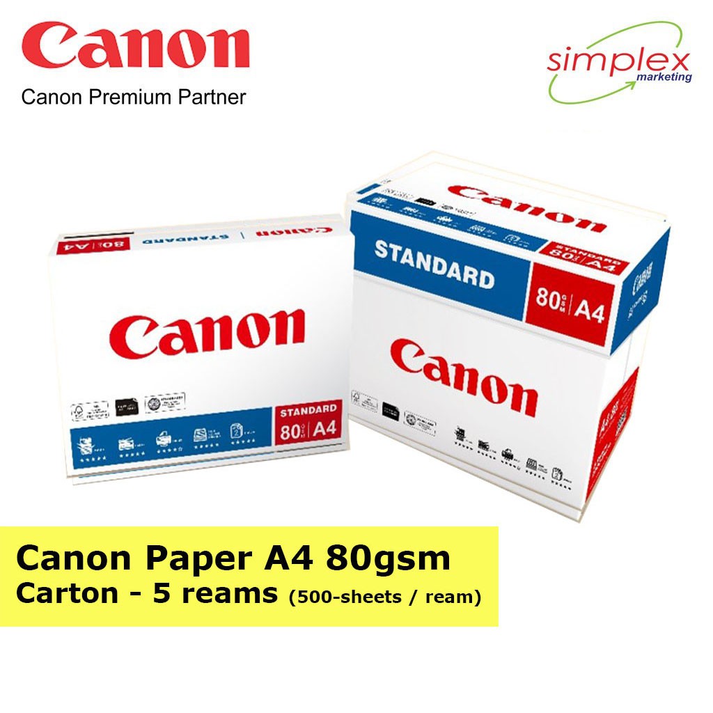 Canon Standard Paper - A4 (80gsm) 5 reams/ctn | Shopee Malaysia