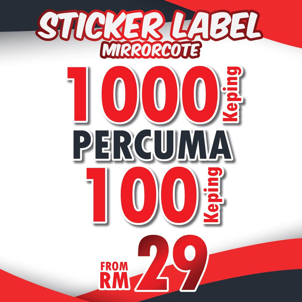 1000pcs FREE 100pcs - Sticker Label Printing / Label Sticker / 3cm x ...