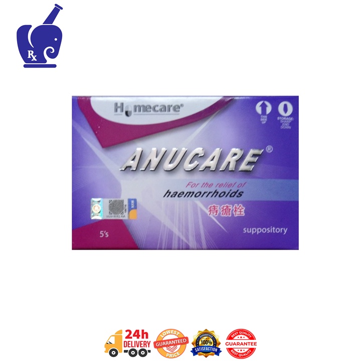 Homecare Anucare Suppository Relief of Haemorrhoids 5s | Shopee Malaysia