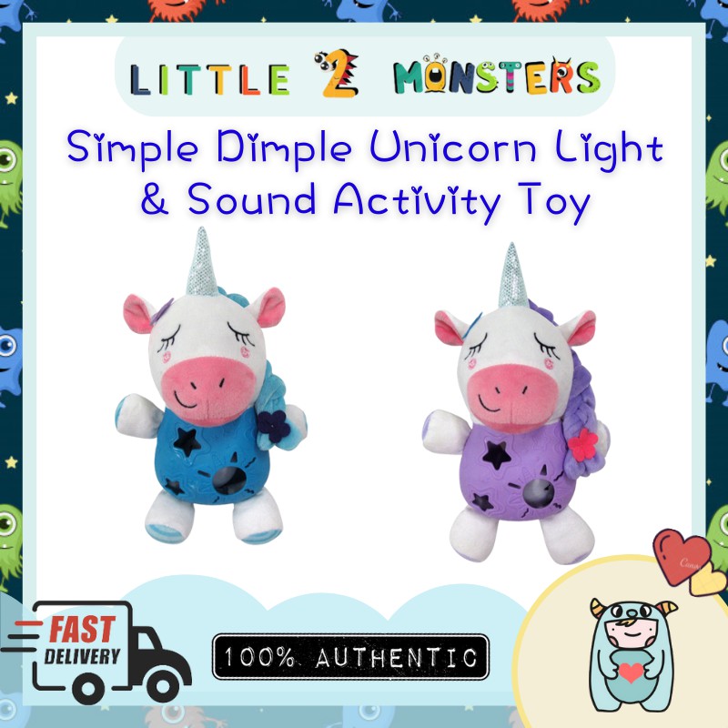 Simple Dimple Unicorn Light & Sound Activity Toy (Blue/Purple) - soft ...