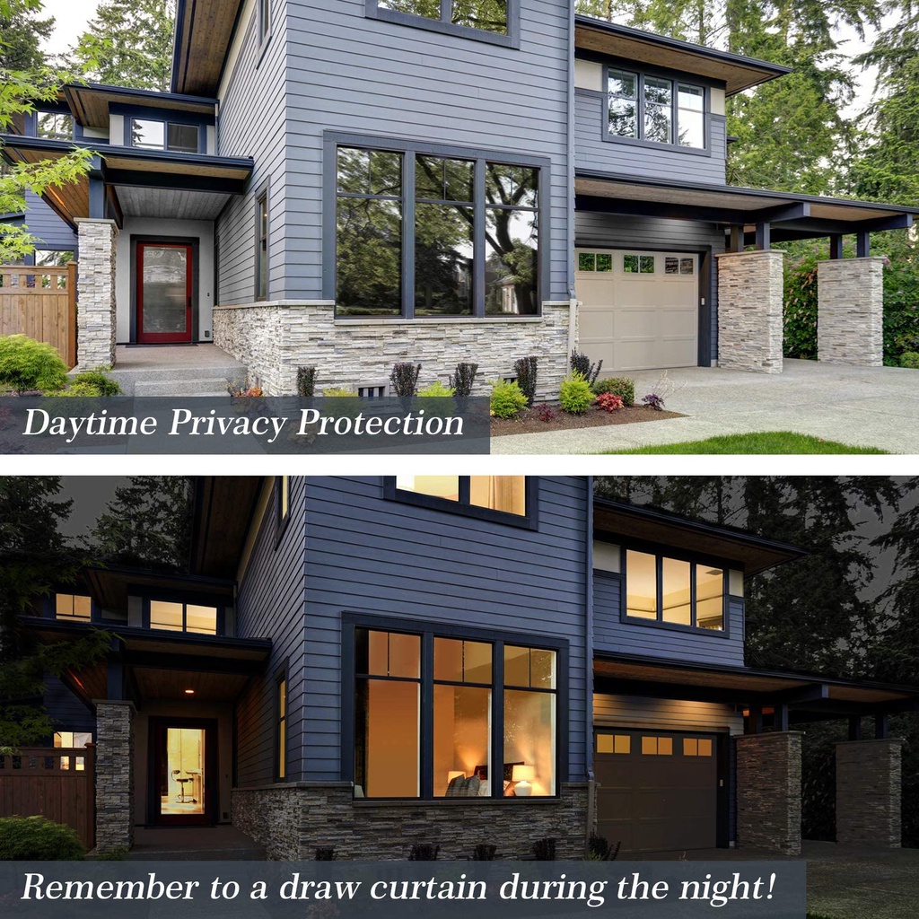 WEFILM Window Tinted Film Window Film Privacy Glass Sticker Mirror Film ...