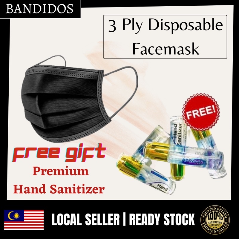 🔥Ready Stock🔥 50 pcs (box) 3 Ply Facemask | Pelitup Muka 3 Lapis + Free ...