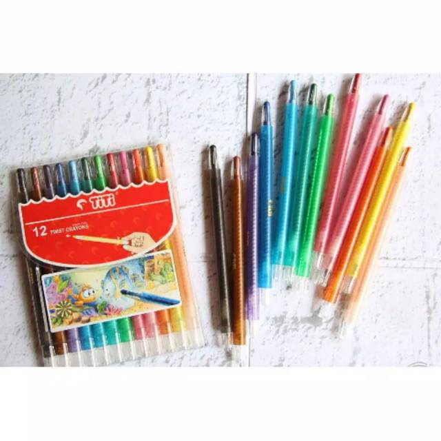 Pj- 12-color Titi Puter Crayon/Titi Crayon | Shopee Malaysia