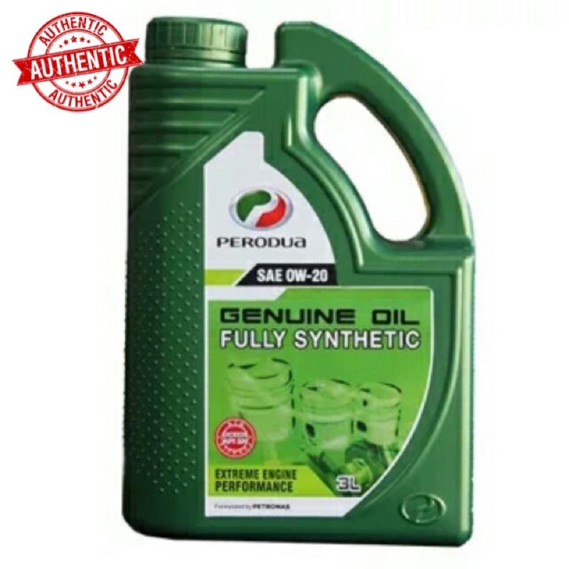 Perodua Genuine Oil 0W20 Fully Synthetic Engine Oil (3L) | Shopee Malaysia