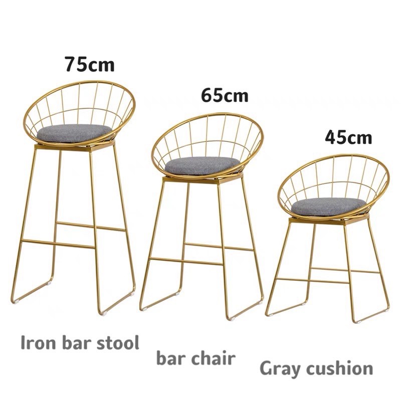 Iron bar stool/high chair/dining chair/Bar stool/backrest bar stool ...