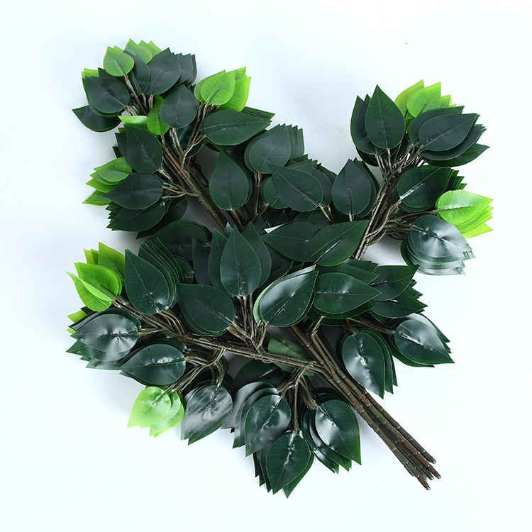 Daun Hiasan Artificial Green Banyan Leaves Home Decoration Daun ...