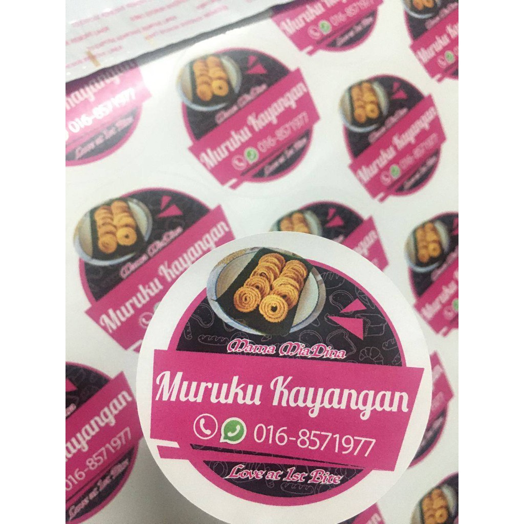 STICKER LABEL PRODUK MURAH | 50% KALIS AIR | MIRRORCOATED | DESIGN ...