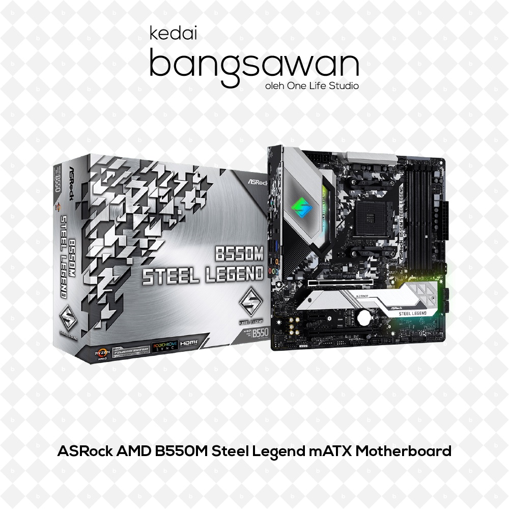 ASRock AMD B550M Steel Legend mATX Motherboard | Shopee Malaysia