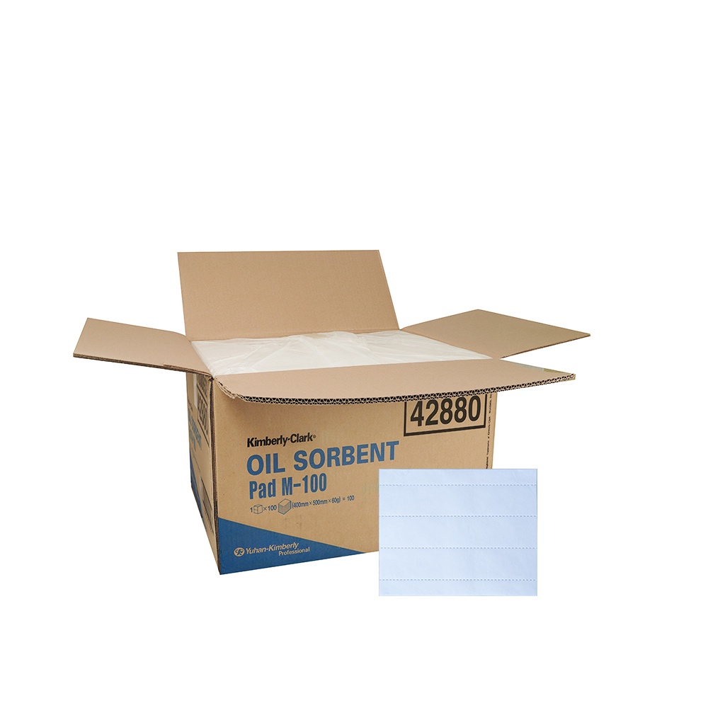 KIMBERLY CLARK PROFESSIONAL 42880 Oil Sorbent Pad Medium Size White ...
