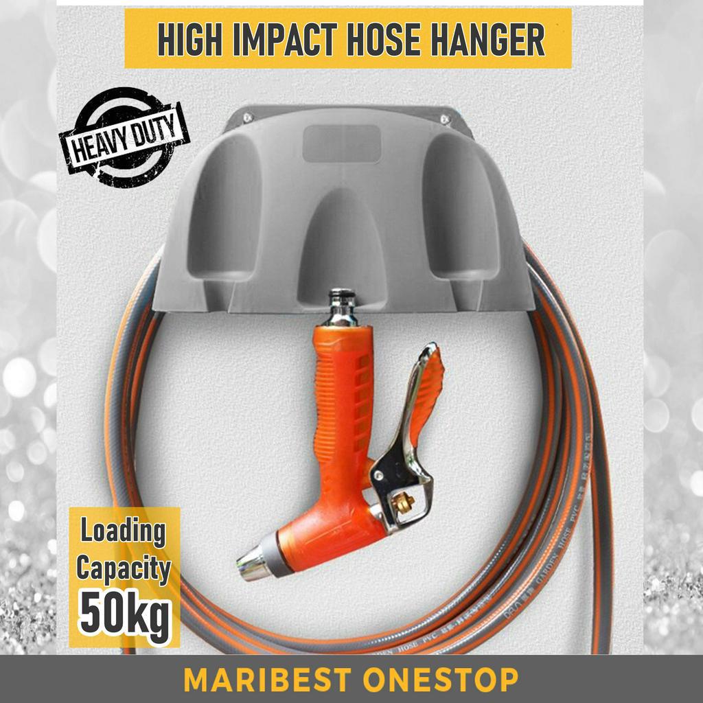 HIGH IMPACT HEAVY DUTY HOSE HANGER GREY Wall Mount Pipe Tap Hanger ...