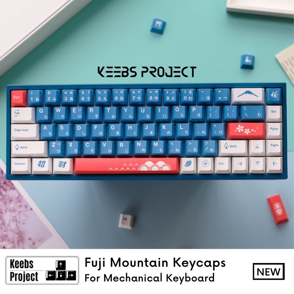 GMK Fuji Keycap GMK PBT Sakura Keycaps 129pcs Cherry Fit All Layout ...