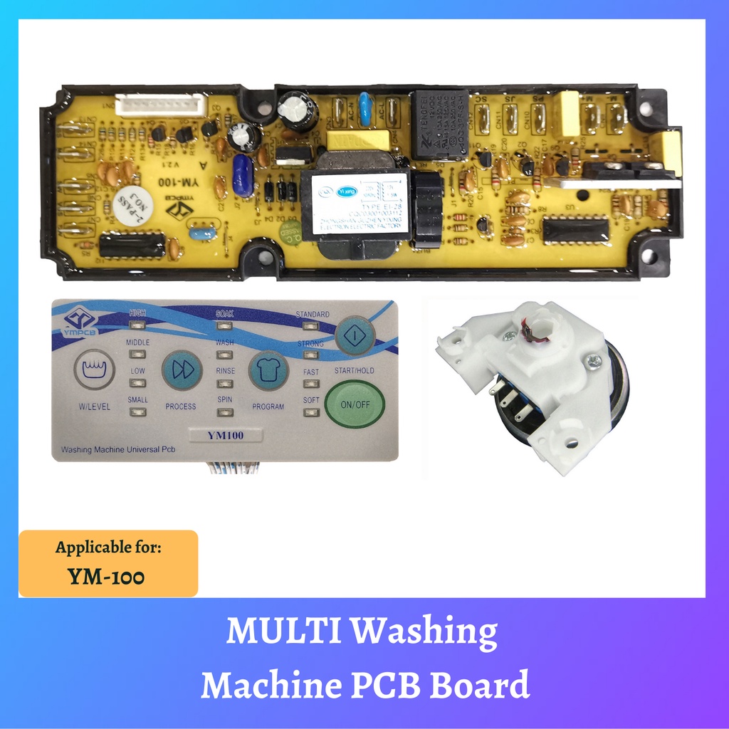 MULTI Washing Machine PCB Board / Papan PCB Mesin Basuh YM-100 | Shopee ...