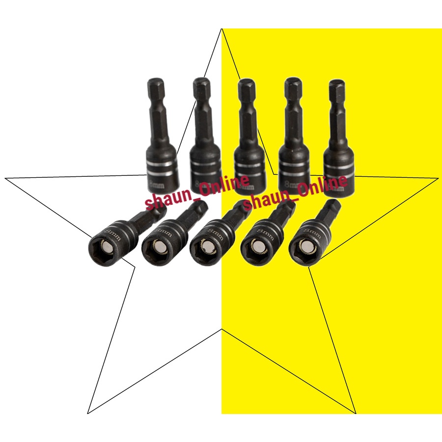 (PCS) 1/4" Hex Nut / Hex Shank Magnetic Setter Socket Screw Driving Bit ...