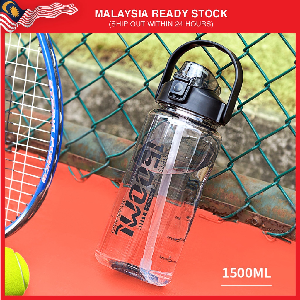 [READY STOCK]Large Capacity Portable Sports Drinking Water Bottle Tumbler with Handle Botol Air ...
