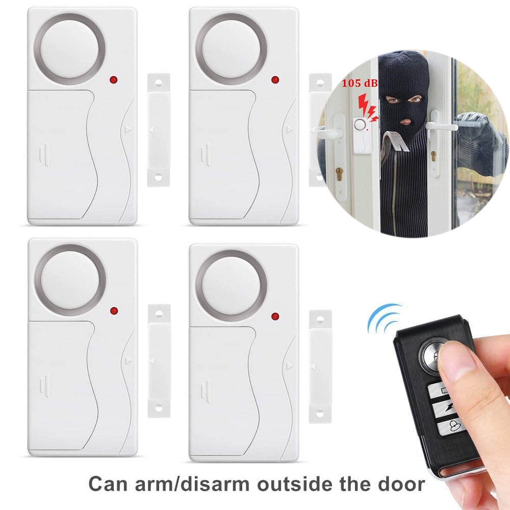 Wireless Remote Control Door Window Entry Alarm Home Security Warning ...
