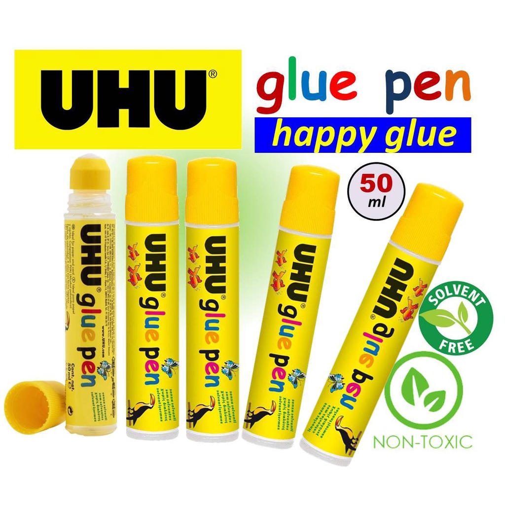 UHU Happy Glue Pen 50ml office stationery (gam sekolah / pelekat kertas ...