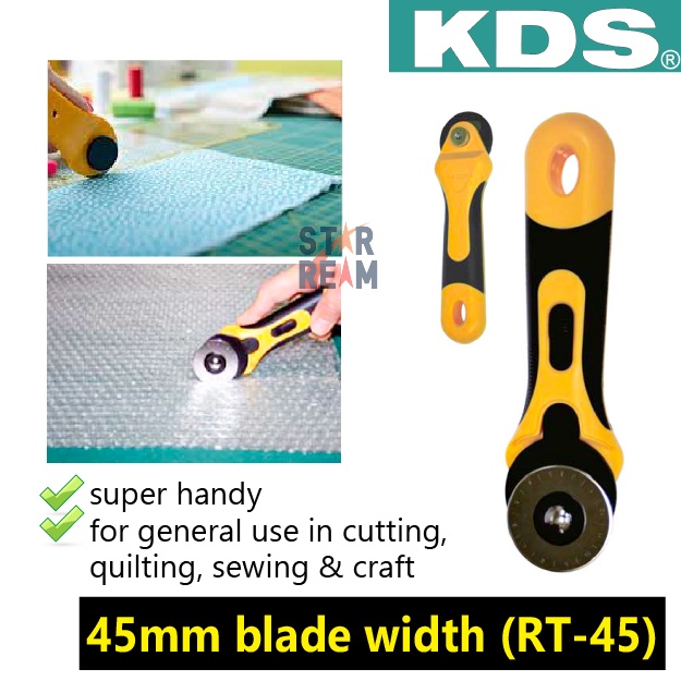 28/45/60mm Anti-Slip Rotary Cutter KDS for Fabric, Craft, Quilting ...