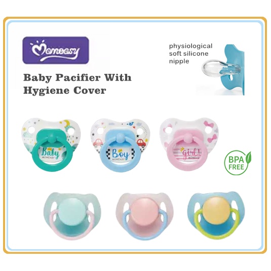 Baby Physiological Silicone Soother / Baby Pacifier With Hygiene Cover ...