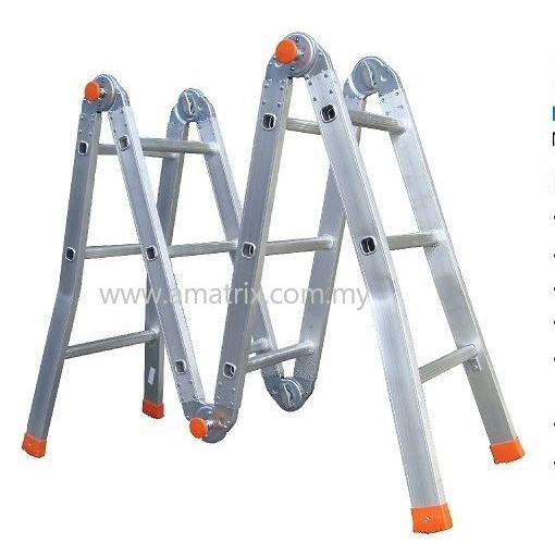 EVERLAS YMPRH16 Multi Purpose Aluminium Ladder 16 Steps (With Staging ...