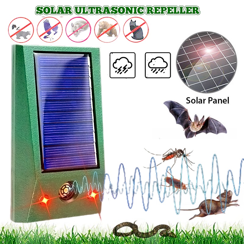 Solar Ultrasonic Pest Repeller , Animal Outdoor Waterproof Pest Dog ...