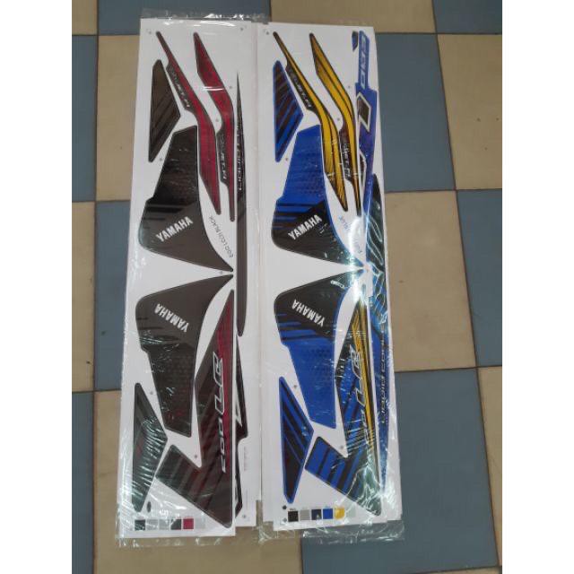 BODY STICKER FOR YAMAHA EGO LC (BLACK/BLUE) | Shopee Malaysia