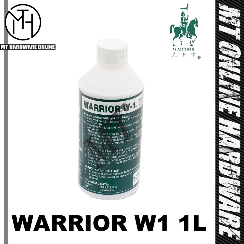 1L Warrior W-1 Cement Strengthener 武士牌水泥增强剂 W-One W1 Tile Adhesive ...