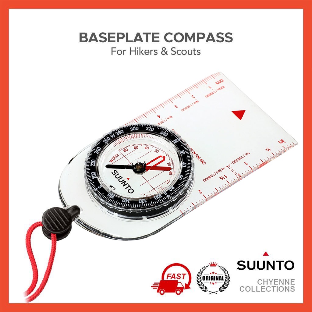 SUUNTO Baseplate Compass for Hiker and Scount Outdoor • SUUNTO A-10 NH ...