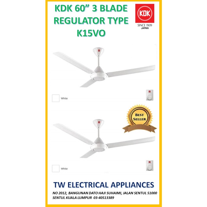 (TWIN PACK) KDK K15VO Regulator Ceiling Fan 60'" | Shopee Malaysia