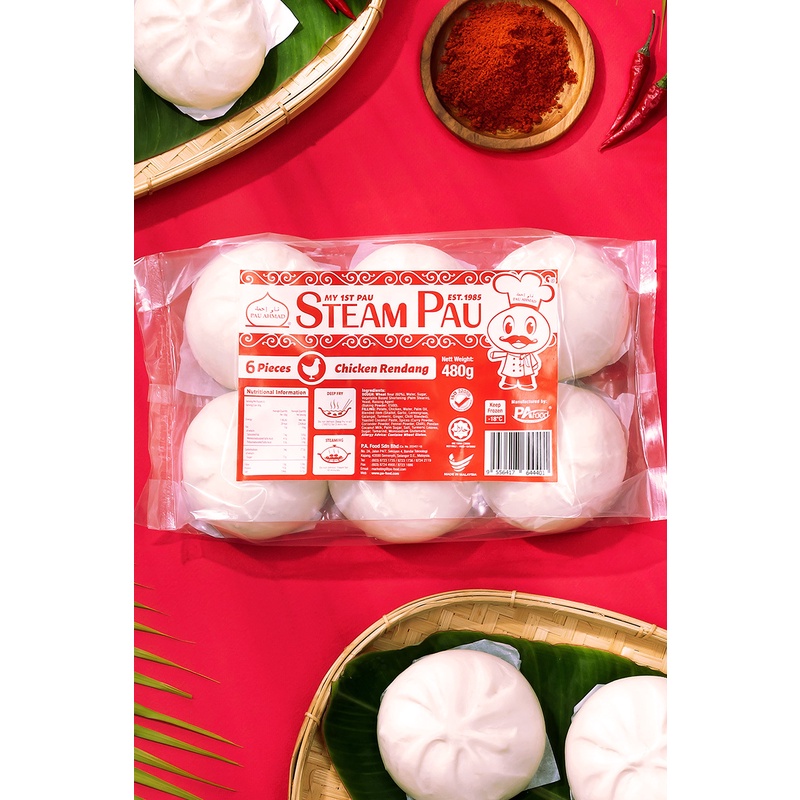 PA Premium Steam Pau Bun Chicken Rendang 6's 480g Frozen Halal | Shopee ...