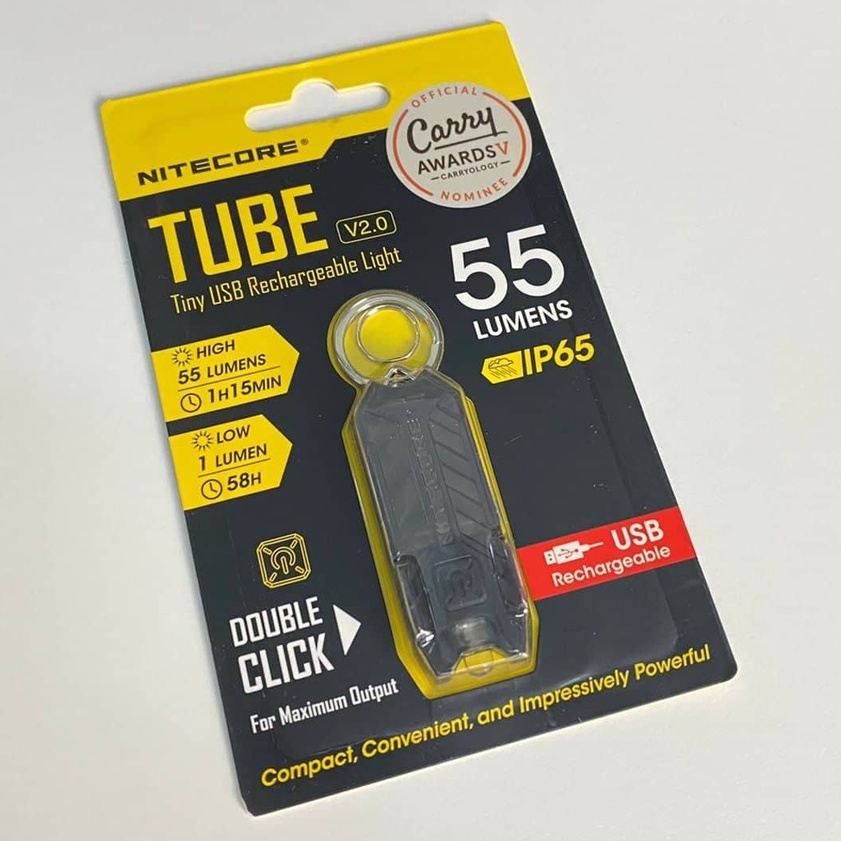 Nitecore TUBE v2 LED Key Chain Flashlight (Black), Dust and Water ...