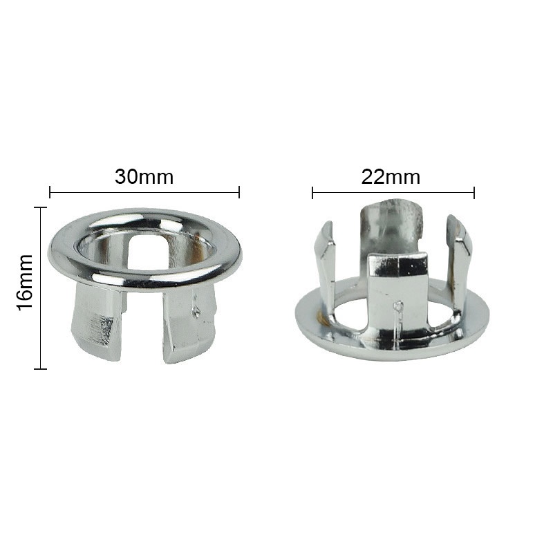 Sink Round Ring Overflow Spare Cover Spilled Water Ring Plastic Chrome ...