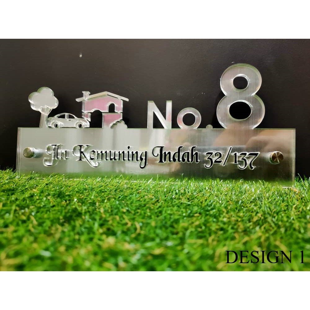 Modern House Number Plate - Custom Made | Shopee Malaysia